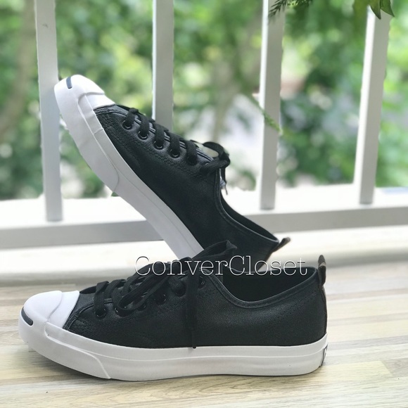 Converse | Shoes | Nwt Converse Jp Jack Ox Black Pearls Shines W Auth ...